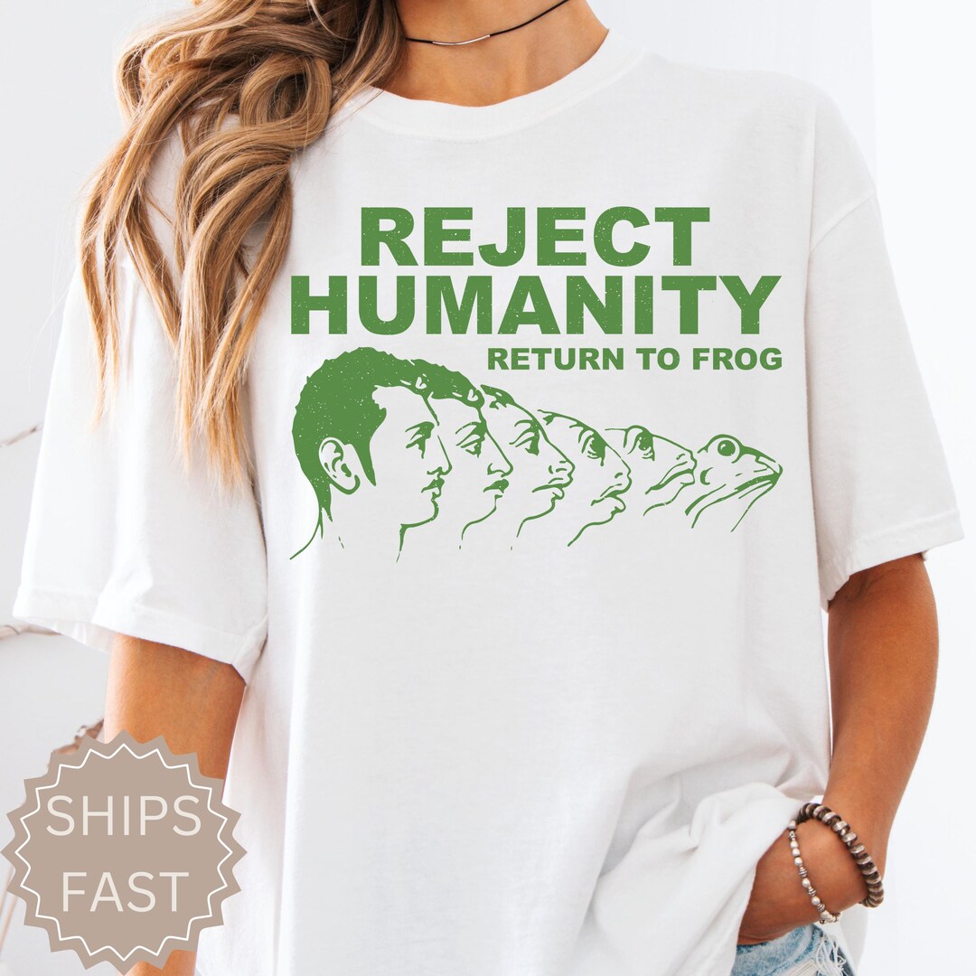 Comfort Colors, Reject Humanity Frog Graphic T-shirt, Scientific ...