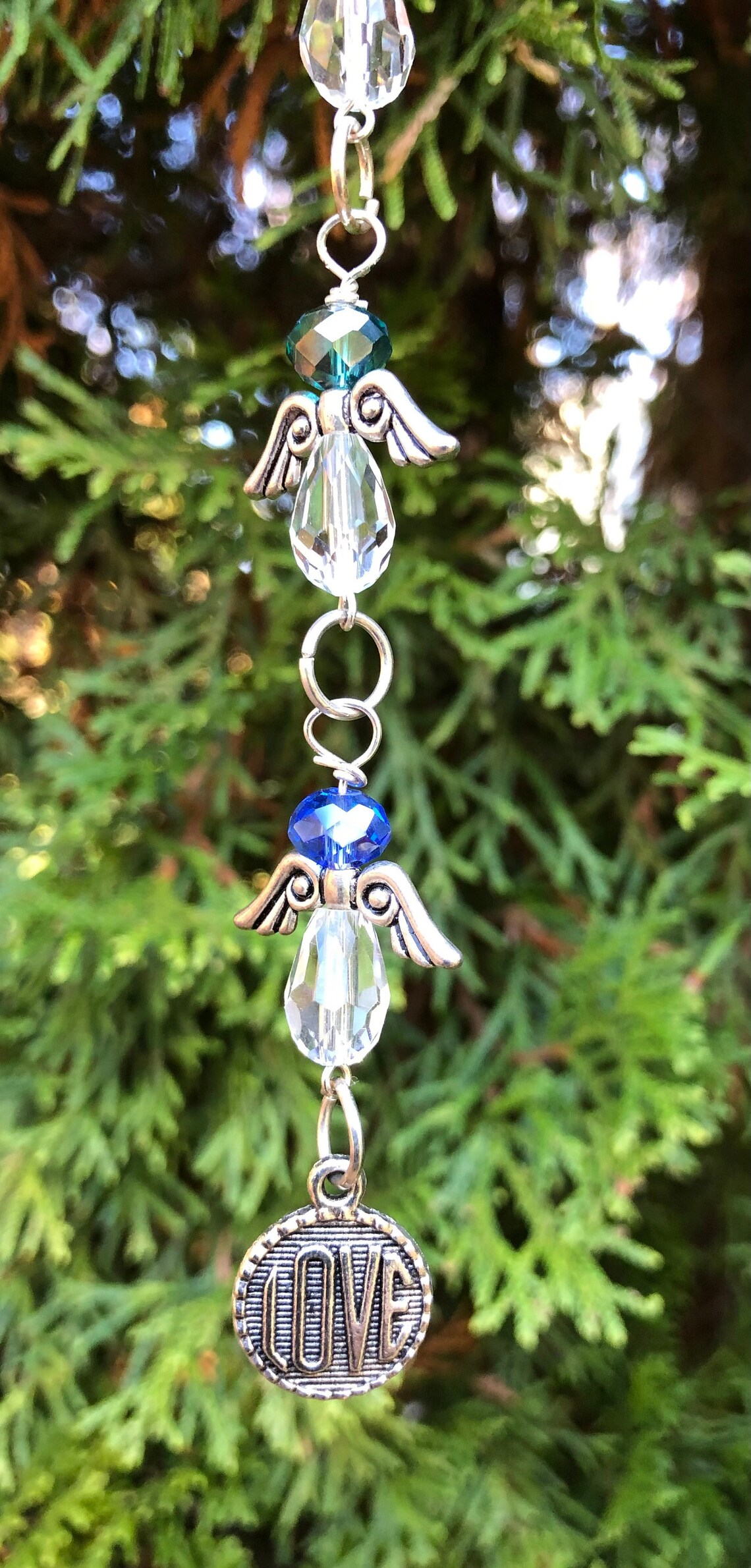 Family Angel Christmas Ornament Choose All the Birthstone | Etsy