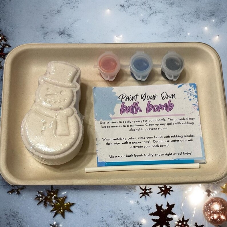 Paint Your Own Bath Bomb Snowman - Etsy