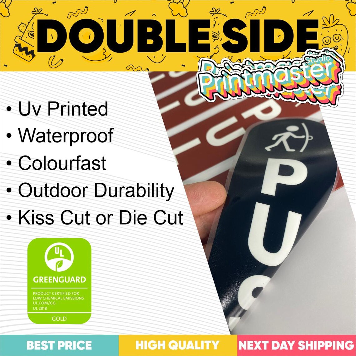 Double-sided Transparent Stickers | Two-way Window Decals | Office ...