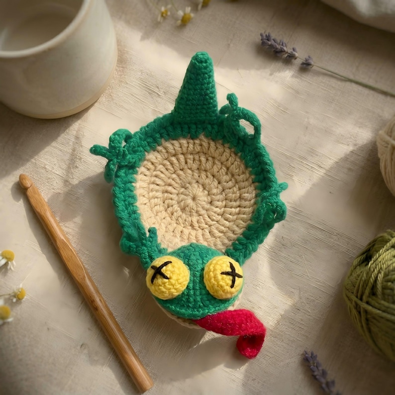 Handmade Animal Crochet Coaster, Funny Mug Rug, Cute Turtle Frog Duck ...