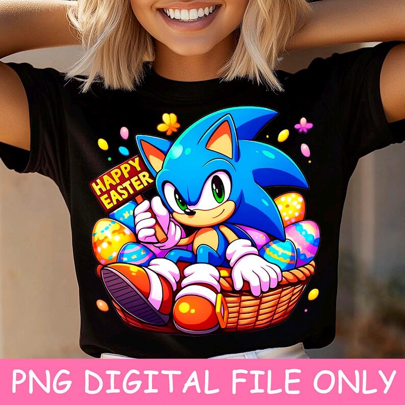 Sonic the Hedgehog Easter Png, Cartoon Sonic Png Vibrant Colors, Happy ...