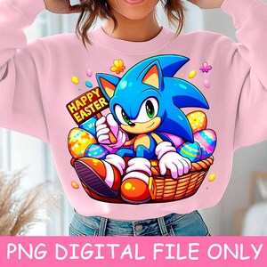Sonic the Hedgehog Easter Png, Cartoon Sonic Png Vibrant Colors, Happy ...