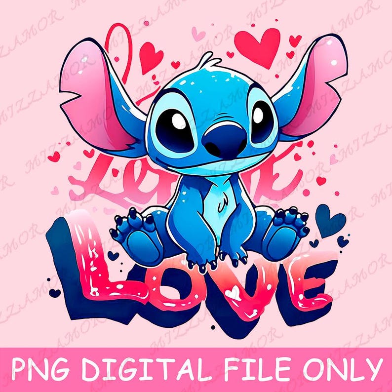 Stitch Love Graffiti PNG: Valentine Stitch Coquette Shirt Design ...