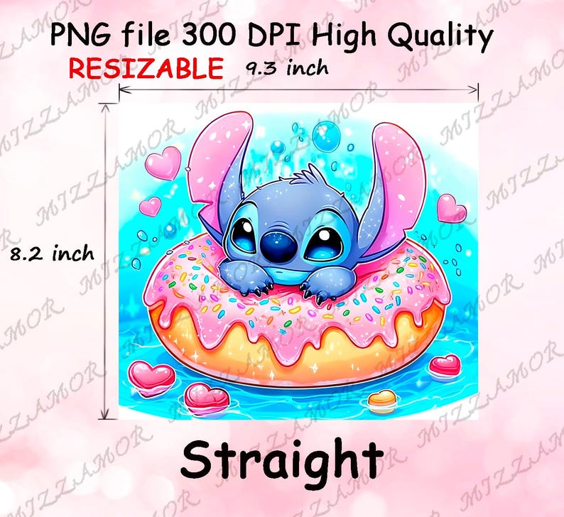 Stitch Tumbler Wrap PNG Donut Tumbler Design 20oz Skinny Sublimation ...