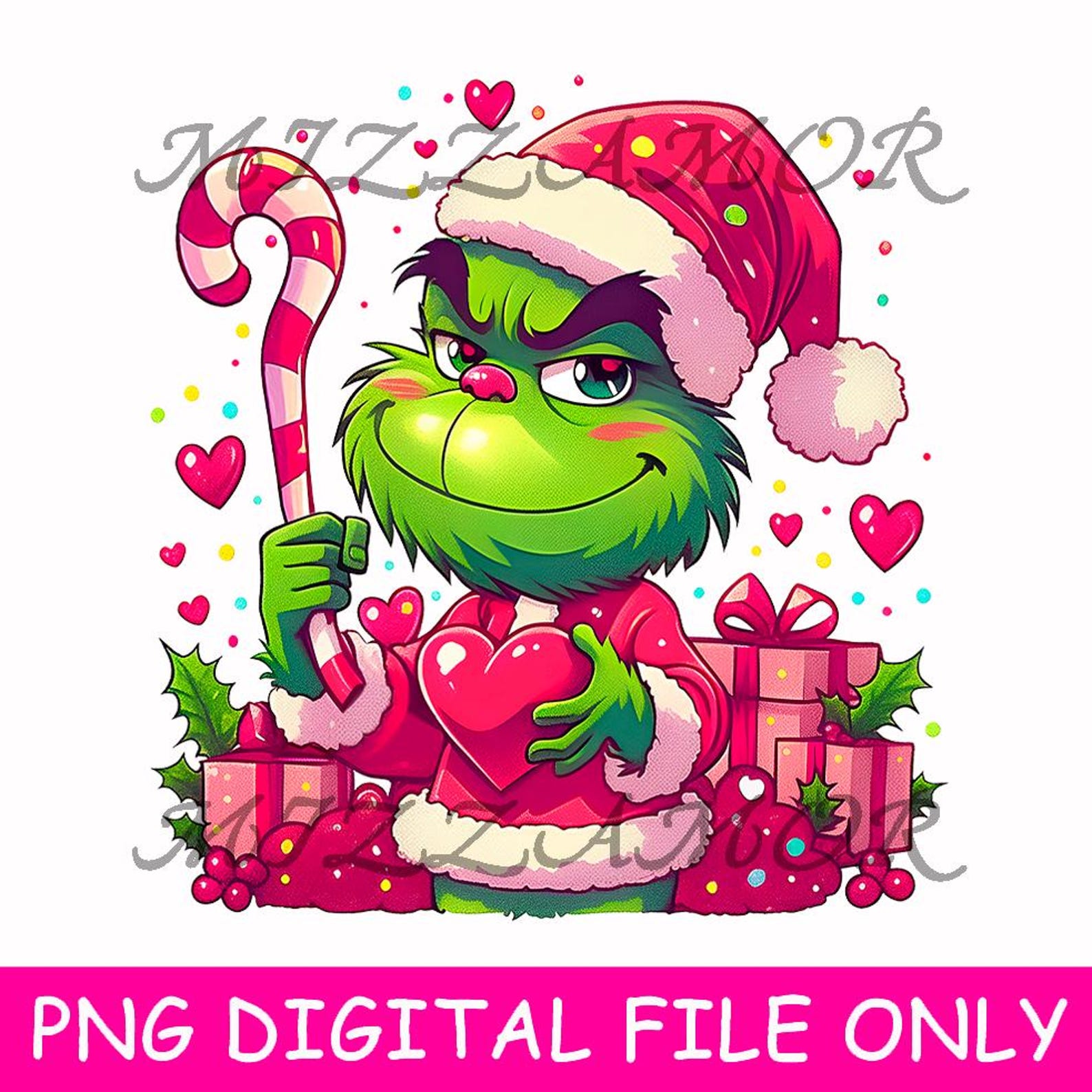 Christmas Grinch Png Design, Grinch With Heart Png, Grinch With Gifts ...
