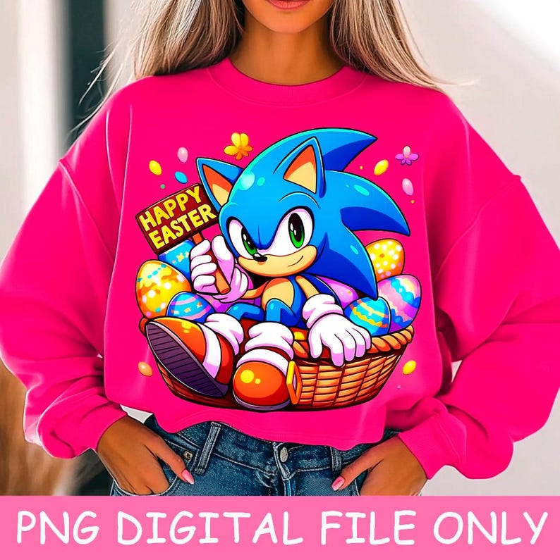 Sonic the Hedgehog Easter Png, Cartoon Sonic Png Vibrant Colors, Happy ...