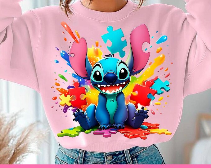 Autism Stitch With Lilo Png, Sublimation Design Download, Autism ...