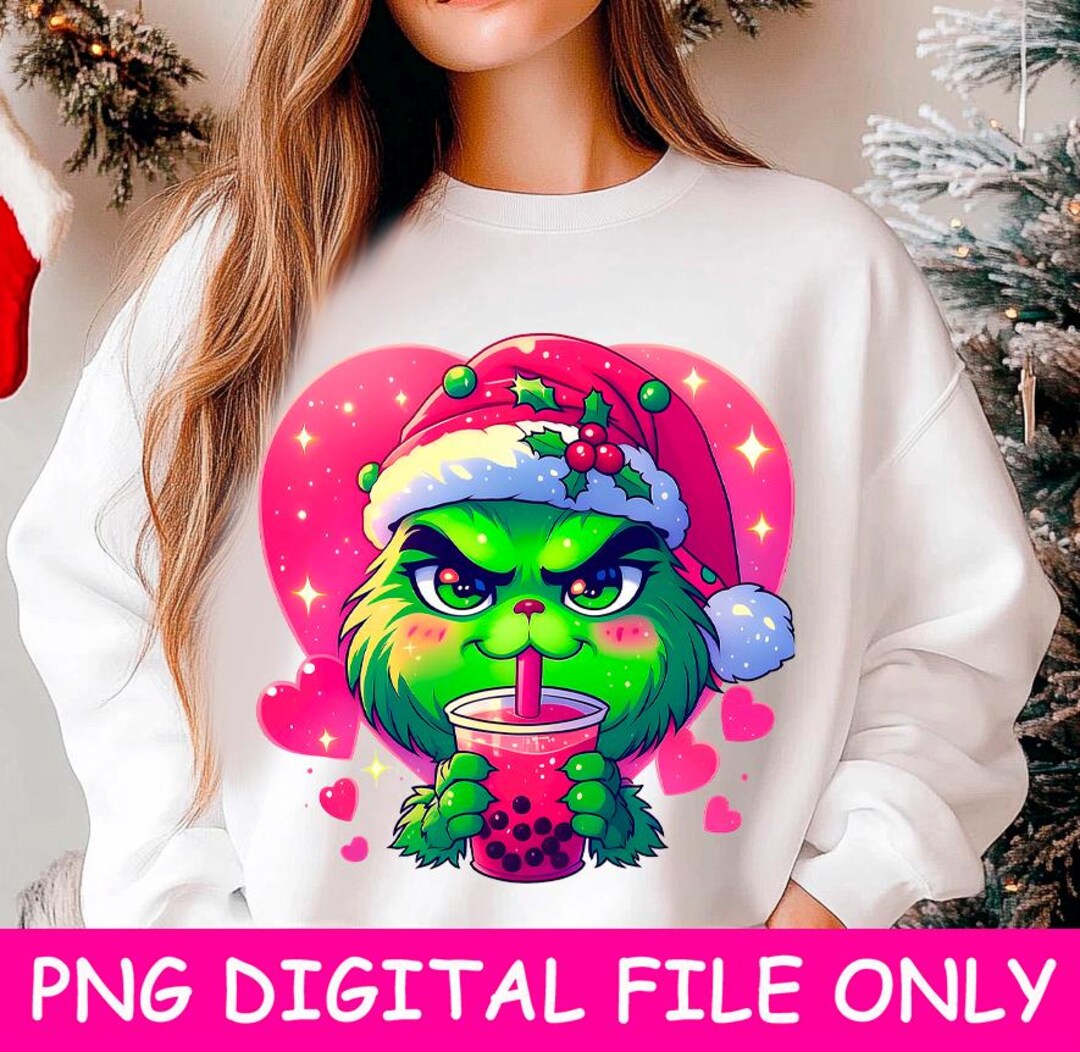 Cute Baby Grinch Png, Christmas Grinch Png, Grinch With Hearts Png ...