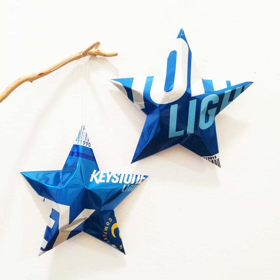 Keystone Light Beer Stars Christmas Ornaments Aluminum Can | Etsy