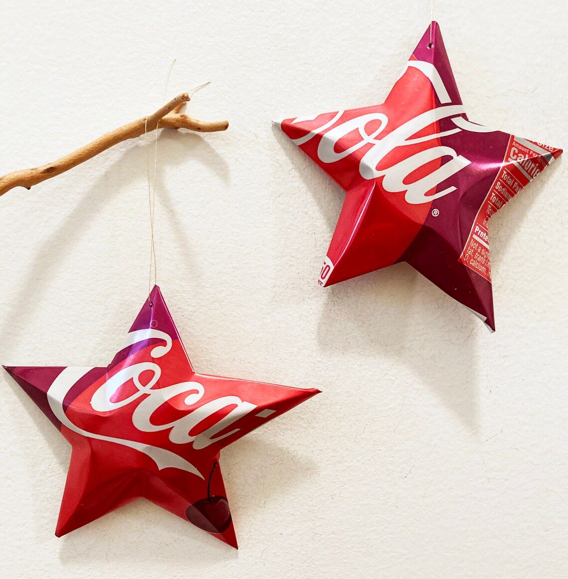 Cherry Coke Stars Gift Topper Ornaments Coca Cola - Etsy