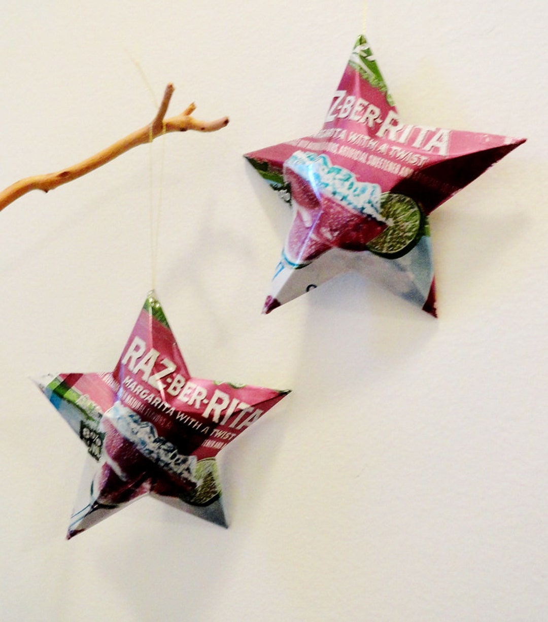 Raz-ber-rita Stars Bud Light Christmas Ornaments Aluminum Can Upcycled ...