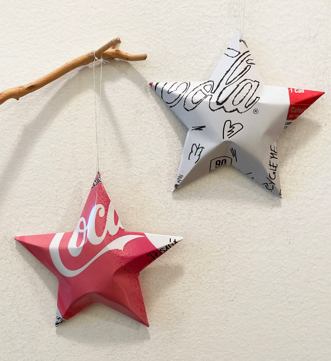 Move Coke Limited Edition Pink Can Coca-cola Stars Christmas Ornaments ...