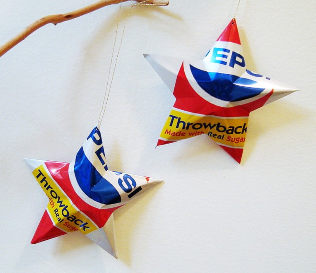 Pepsi Throwback Stars Soda Can Upcycled Pepsi Cola - Etsy
