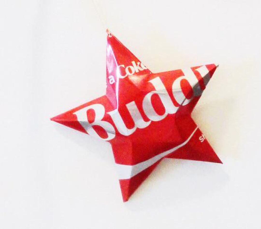 Buddy Coke Stars Christmas Ornaments Soda Can Upcycled Coca Cola - Etsy