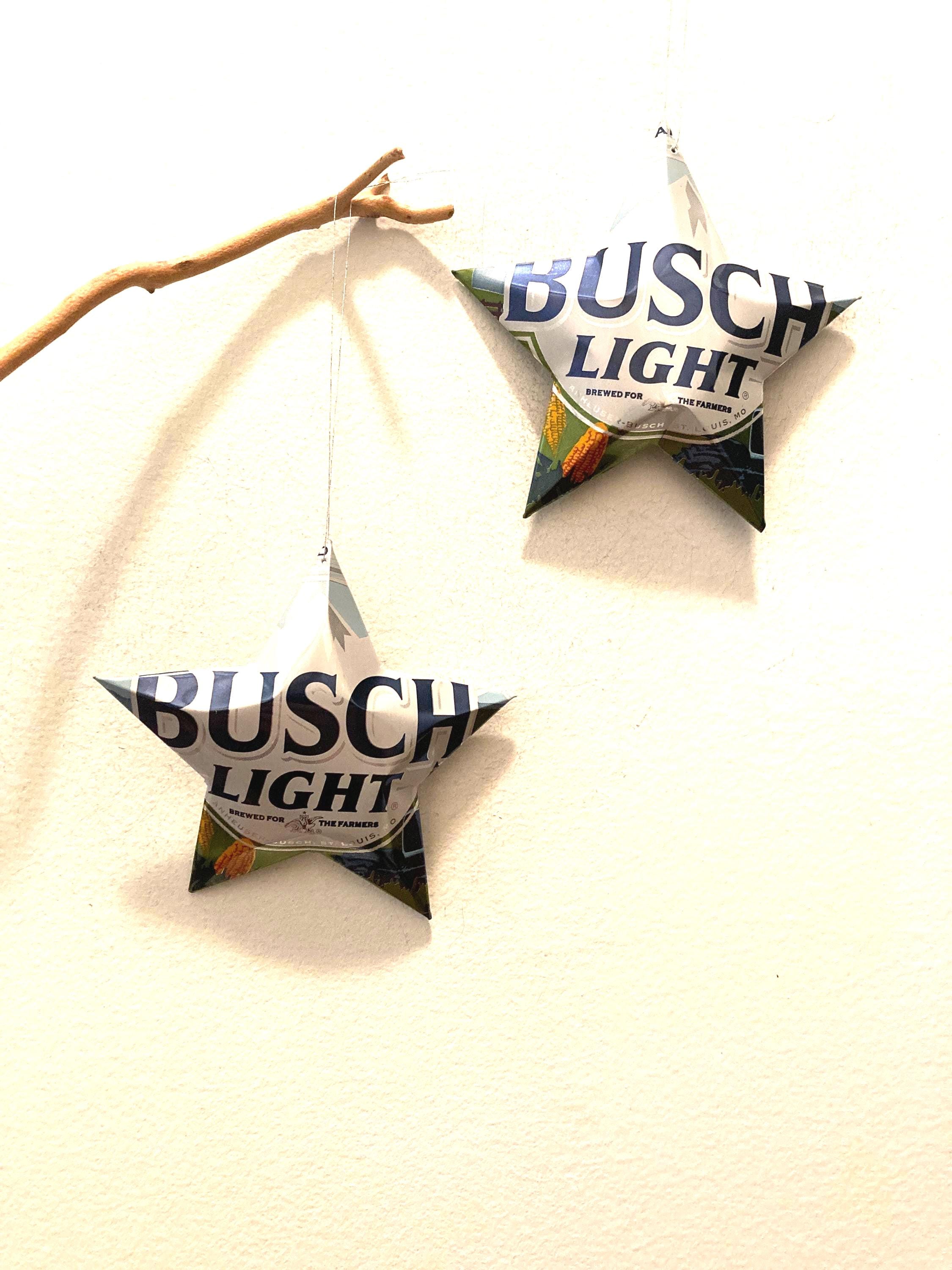 Repurposed Busch Beer Can Stars: Red Barn Farm Christmas Ornaments - Etsy