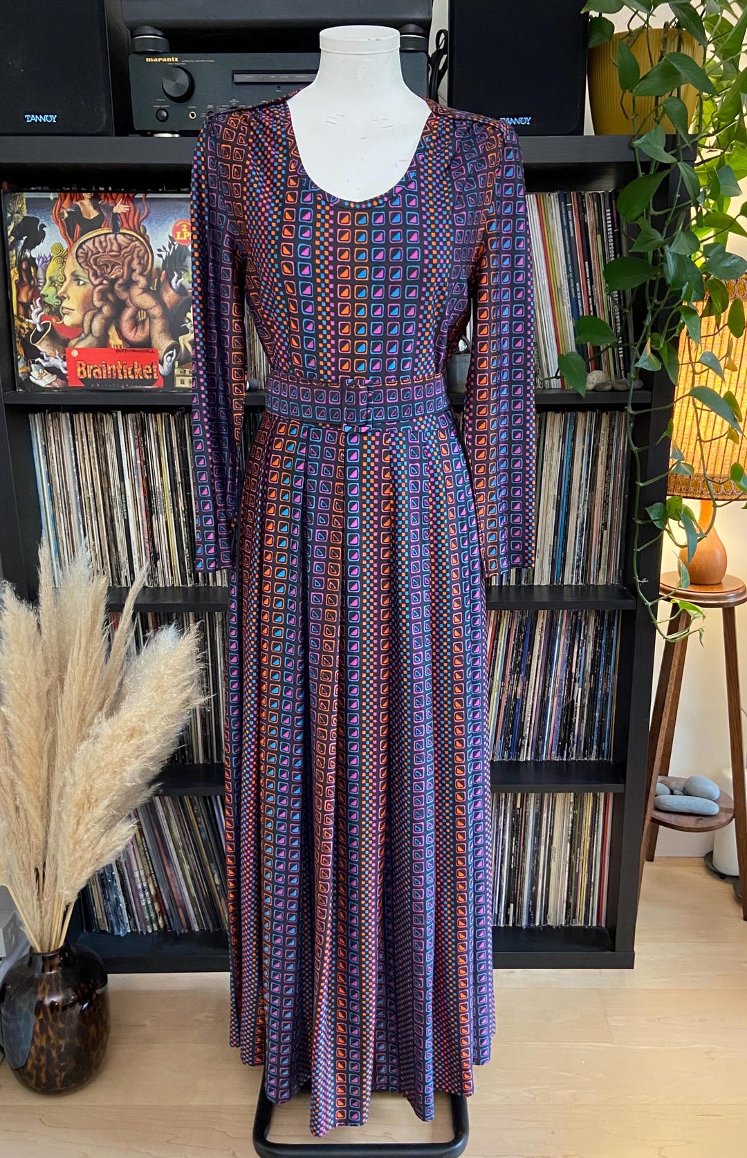 Vintage 1970s Richard Stump Psychedelic Maxi Dress - Etsy