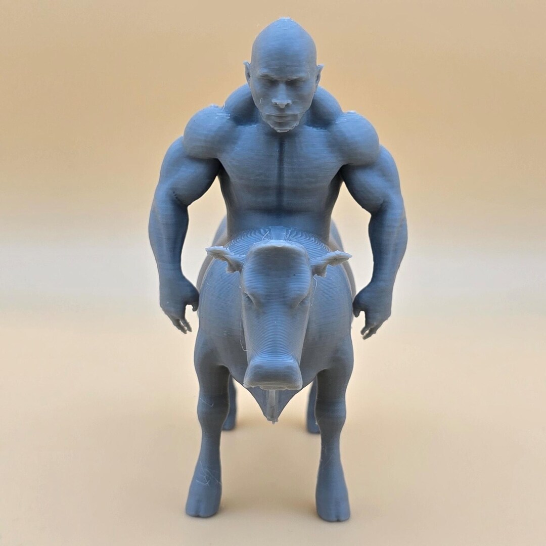 Dwayne the Cow Johnson Mini 3D Printed Figure Small Version Funny Cow ...