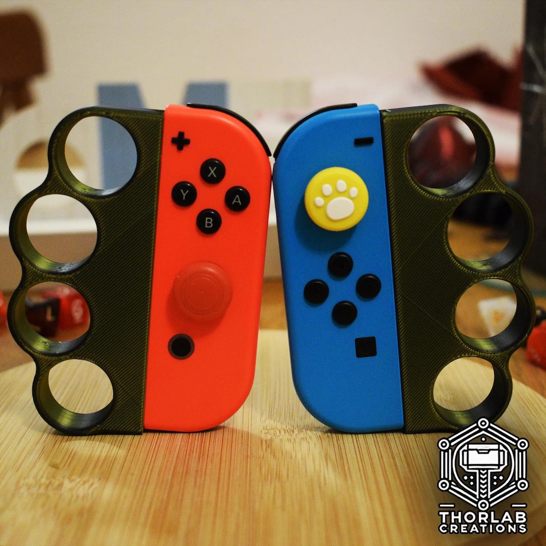 Joy-con Brass Knuckles 3D Printed Controller Grips With Knuckle Design ...