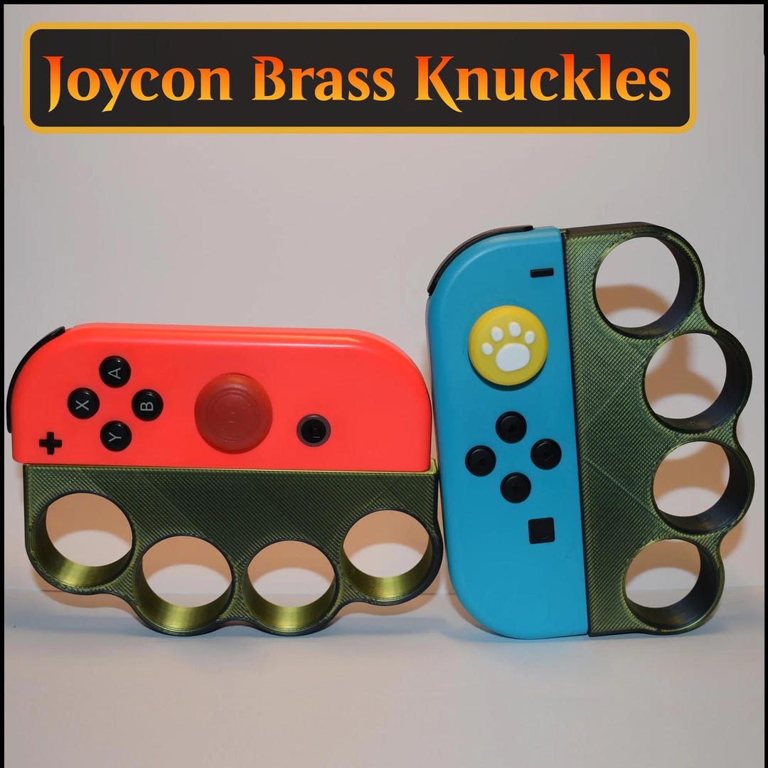 Joycon Brass Knuckles 3d-printed Controller Grips in Brass Knuckles ...