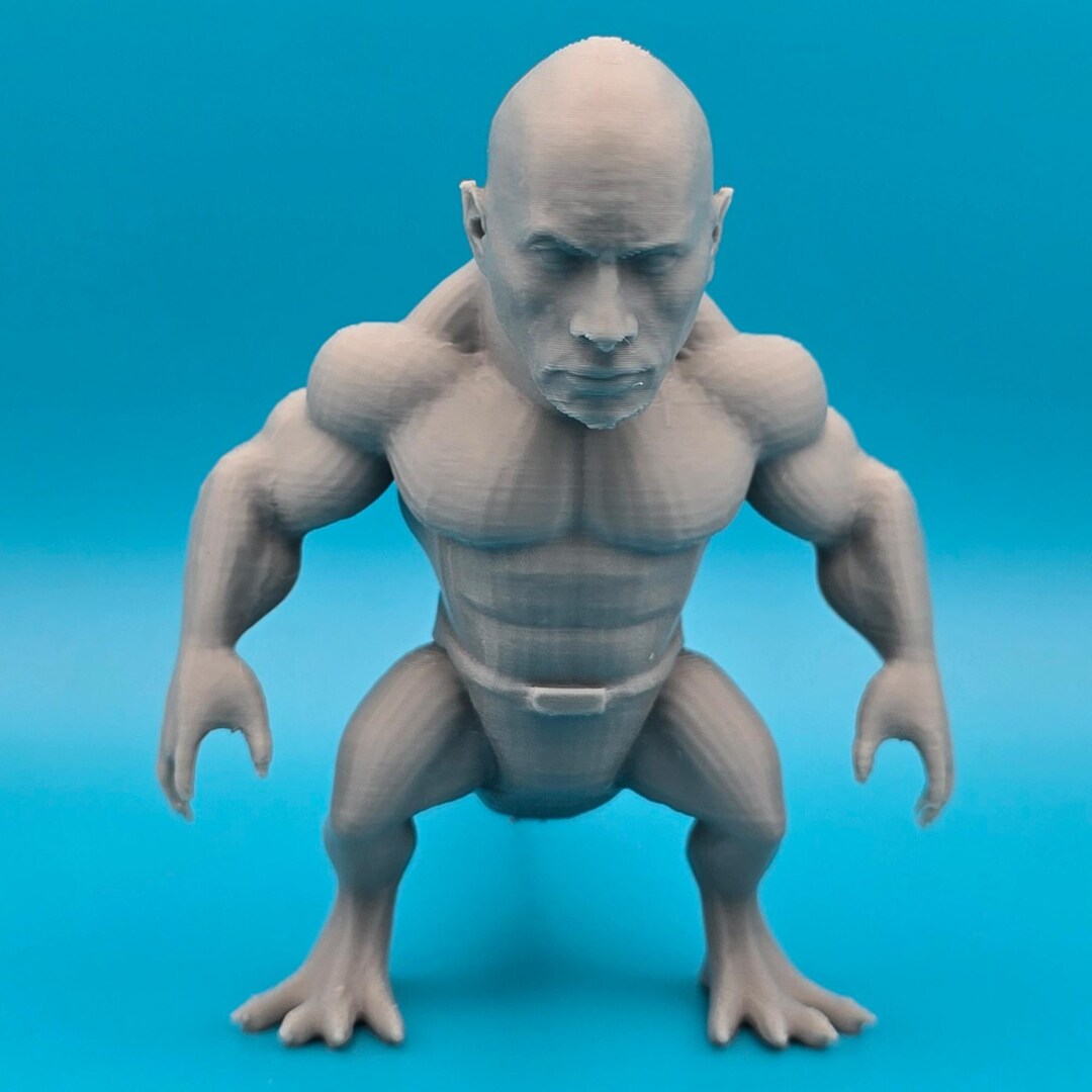 Dwayne the Croc Johnson XL - 3D Printed Figure - Large Version ...