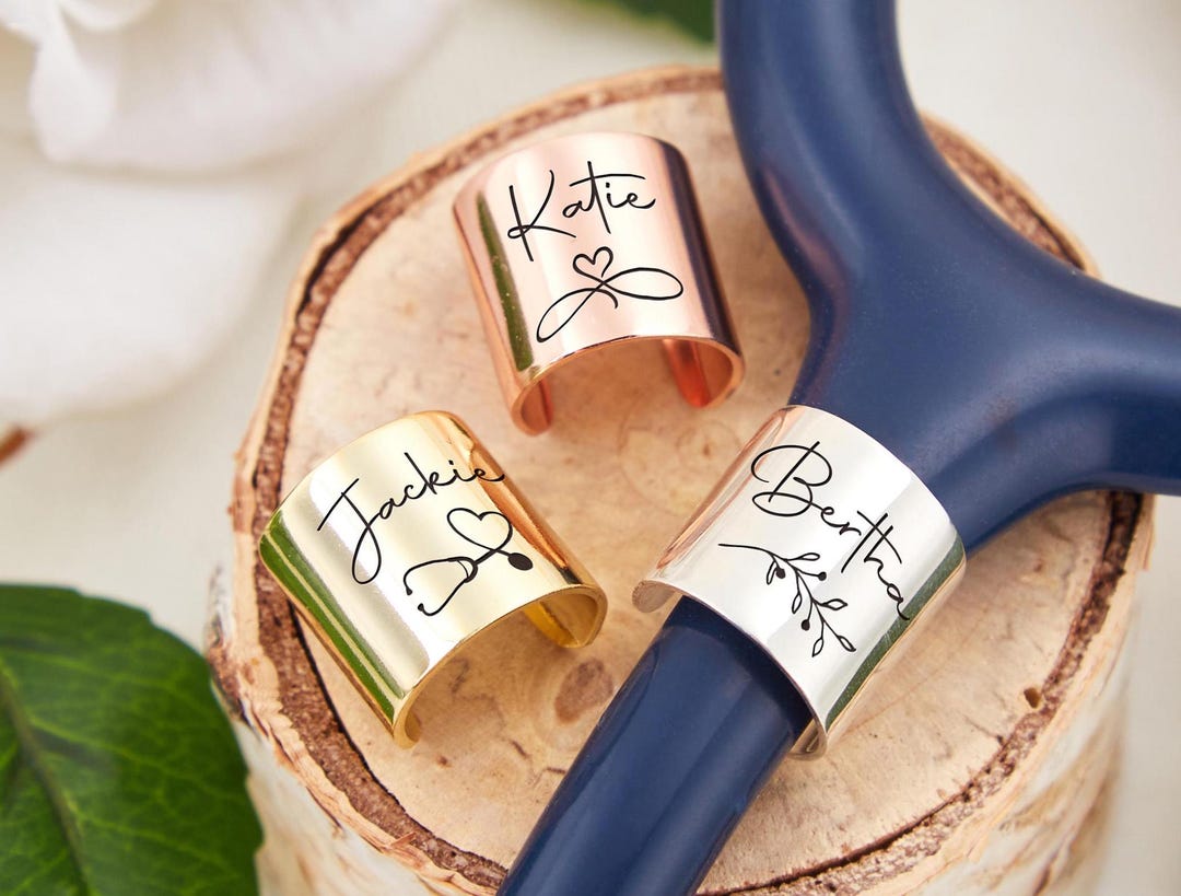 Stethoscope ID Tag Personalized RN Name Tag With Name,stethoscope ID ...