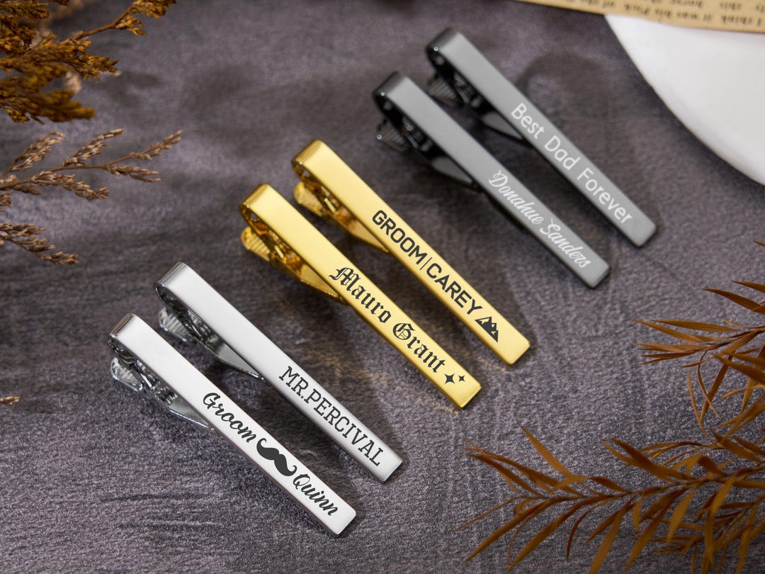 Unique Tie Bar for Men,personalized Tie Bar-custom Engraved Tie Clip ...
