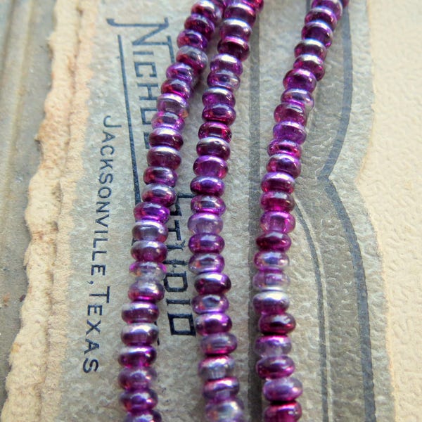 Glass Beads Fuschia - Etsy