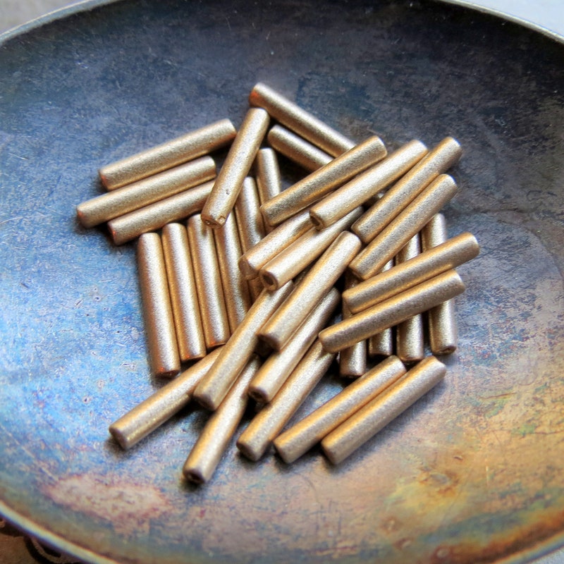 Gold Bugle Beads - Etsy