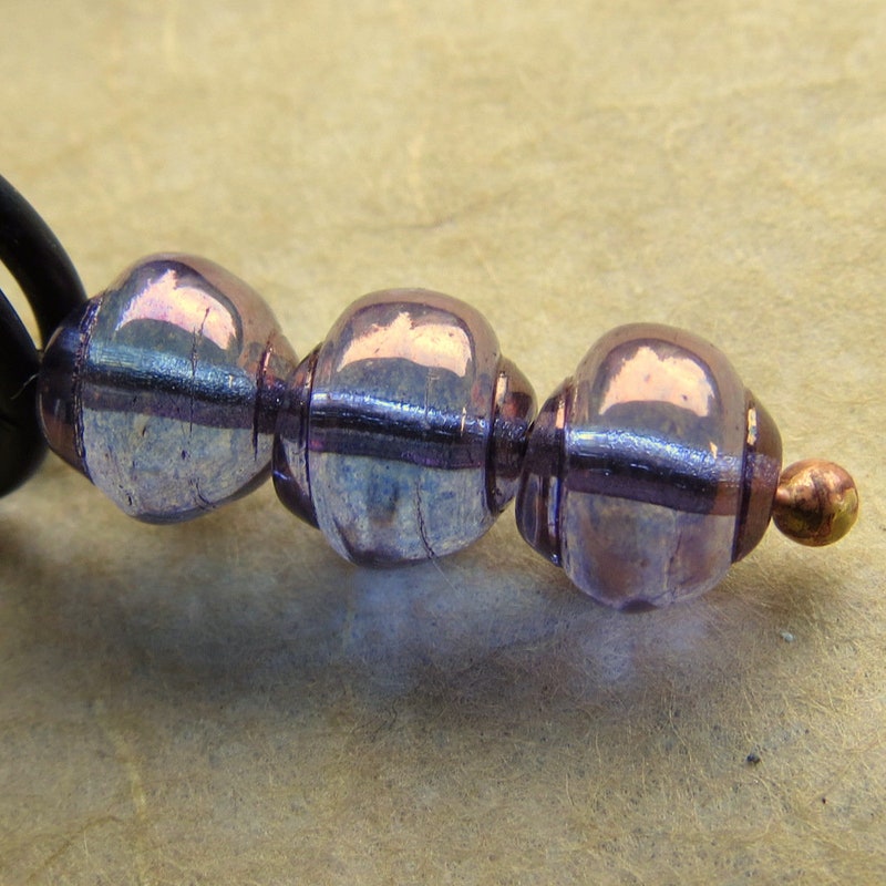 Purple Czech Beads 8mm - Etsy