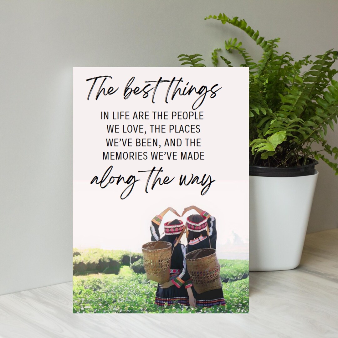 Hmong Inspired the Best Things in Life Quote Wall Art Matte Canvas ...
