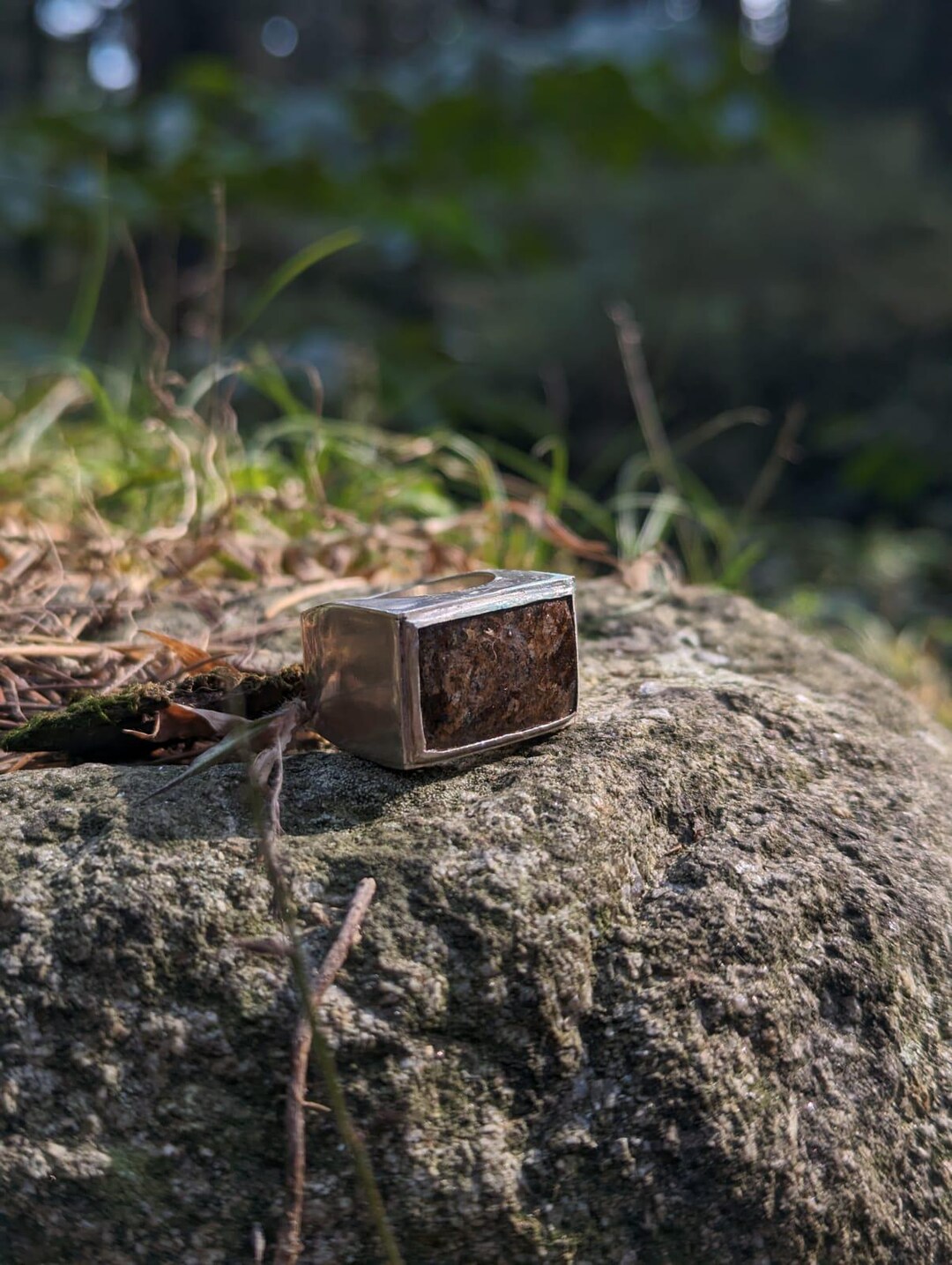 Men's Silver Signet Ring With Bronzite Stone - Etsy
