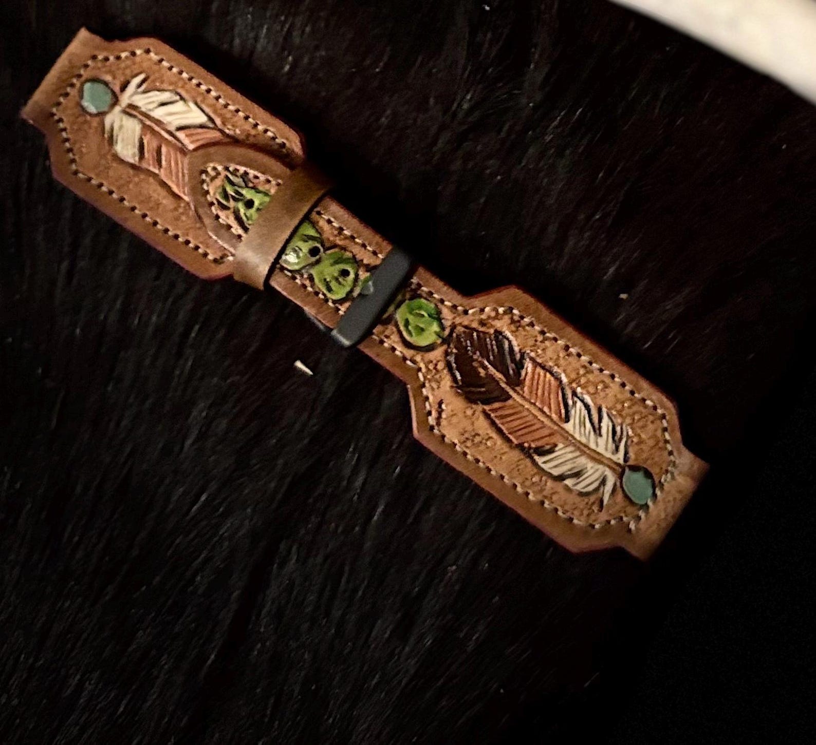 Hand Made and Tooled Authentic Leather Watch Band. - Etsy
