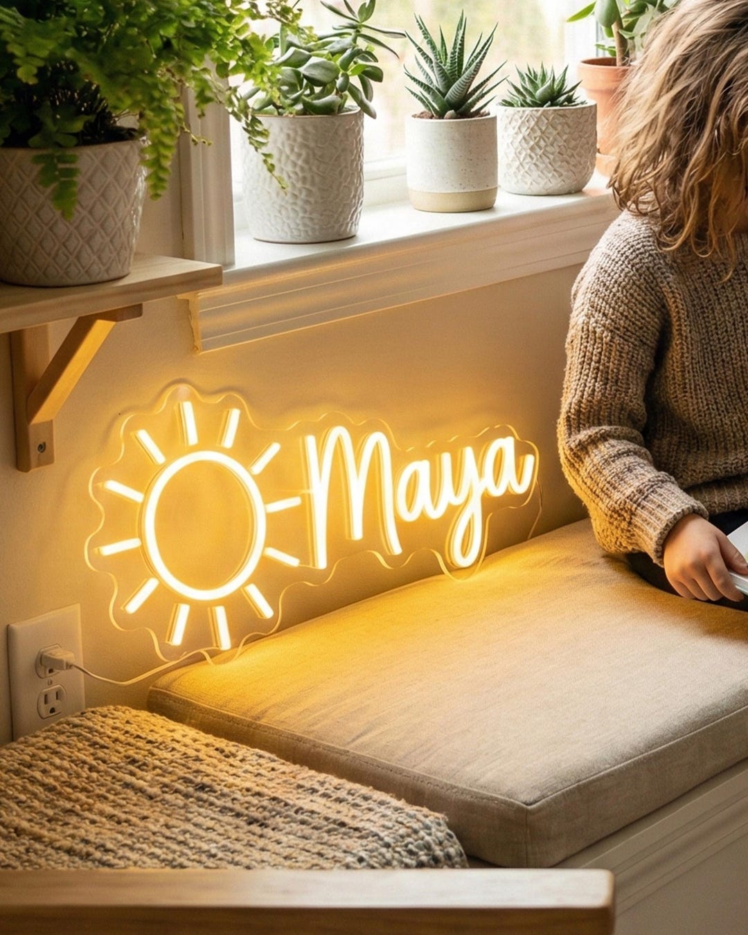 Custom Name LED Neon Sign, Personalized Neon Light for Bedroom, Living ...