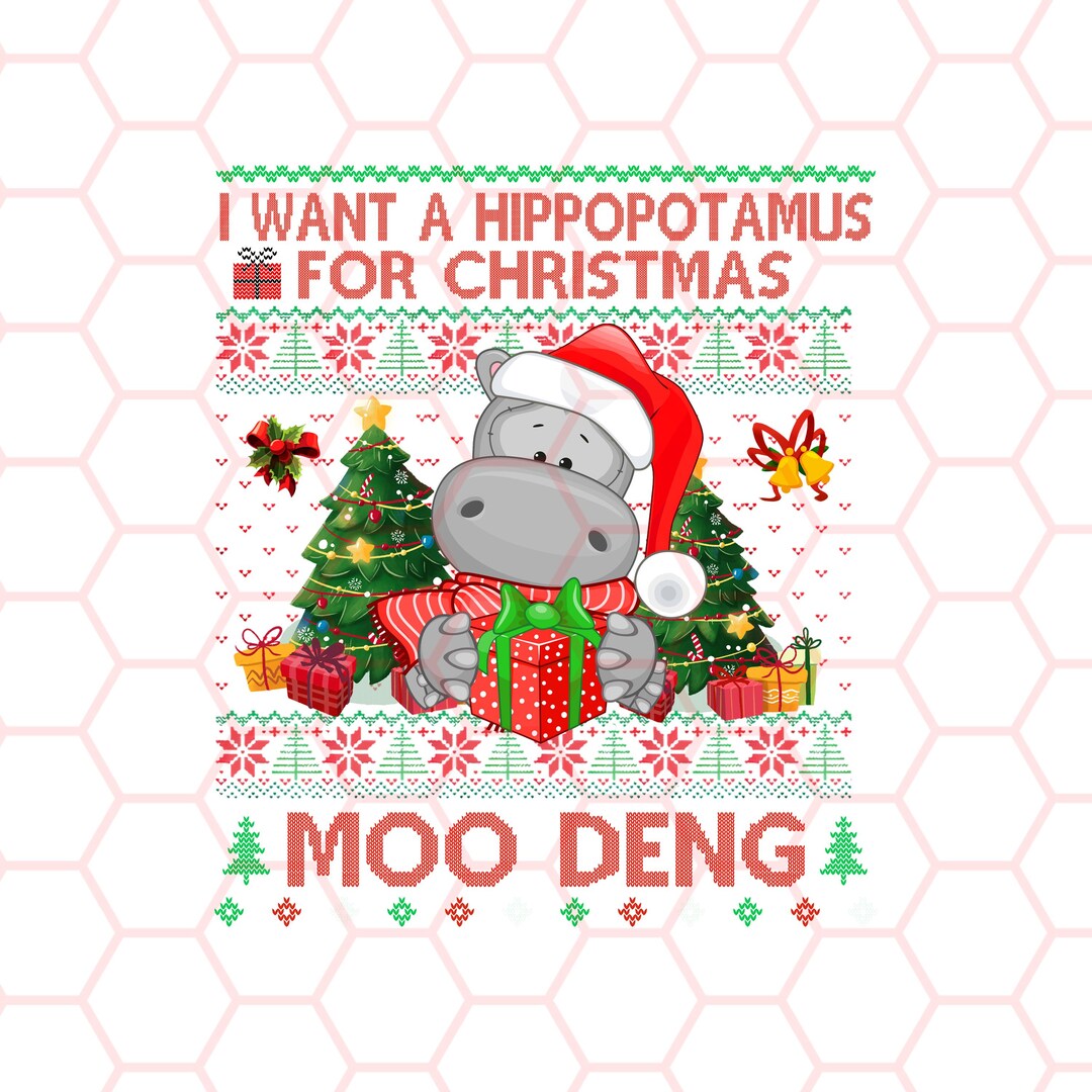 I Want a Hippopotamus for Christmas Png, Hippopotamus Christmas Png ...