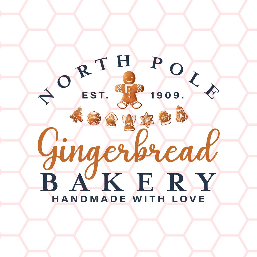 North Pole Gingerbread Bakery Handmade With Love PNG, Christmas Holiday ...