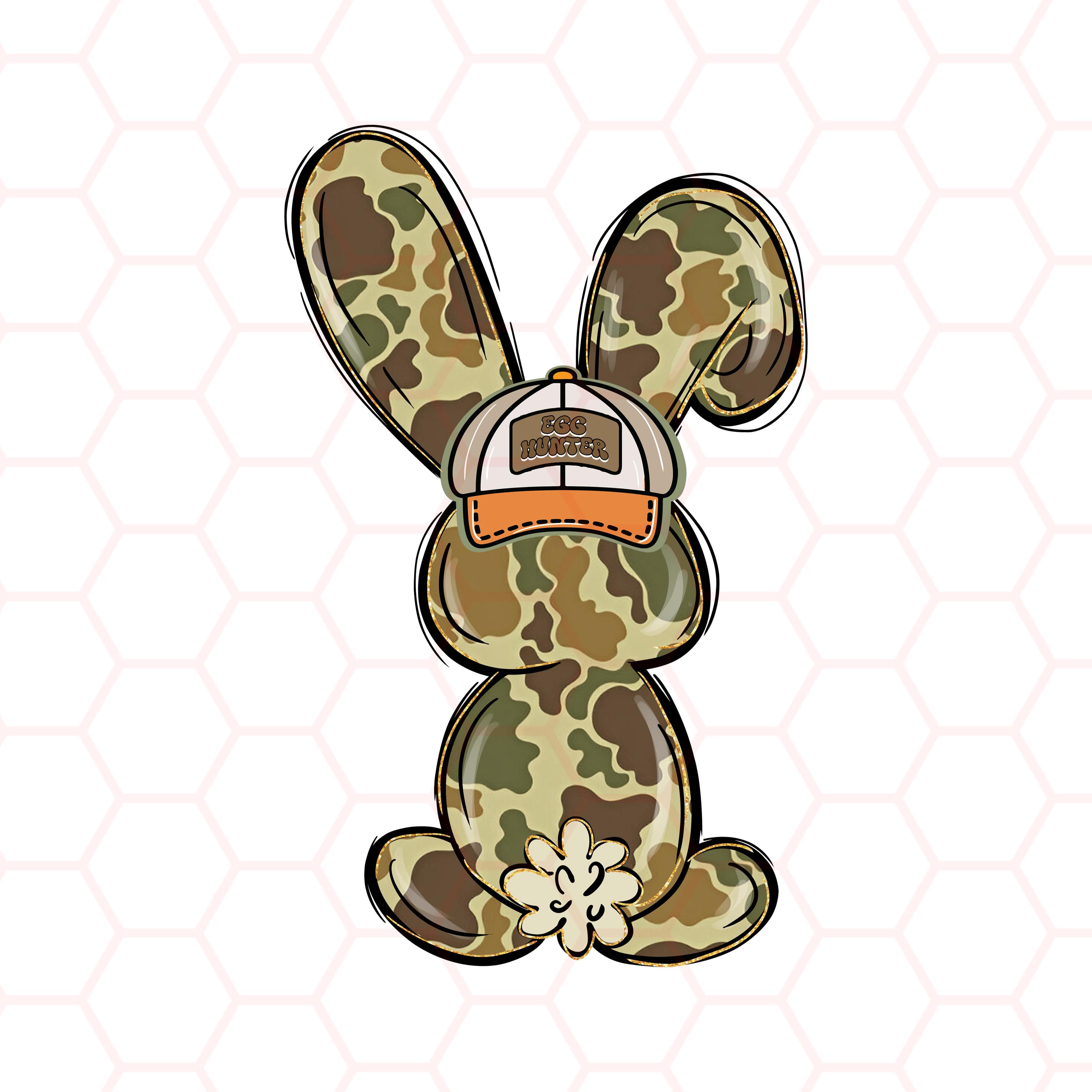 Camo Easter Bunny PNG: Egg Hunter Sublimation File (digital Download ...