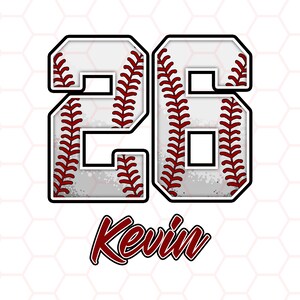 Custom Baseball Number Png, Baseball Png, Personalized Baseball Player ...