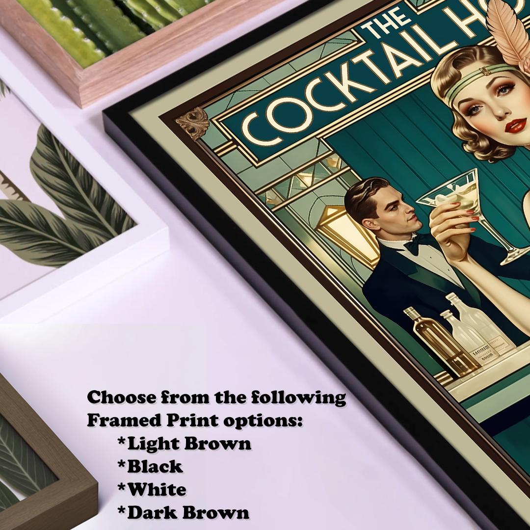Cocktail Hour Art Deco Poster – 1920's Flapper Glam Wall Art, Vintage ...
