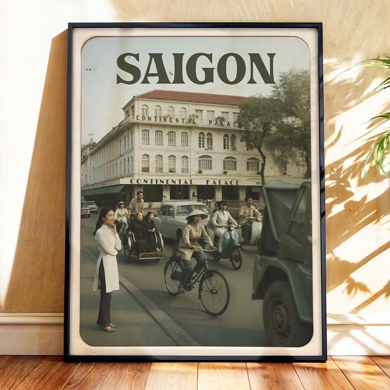 Saigon Street Scene Poster – Vietnam War Era Wall Art Print, Retro Ho ...