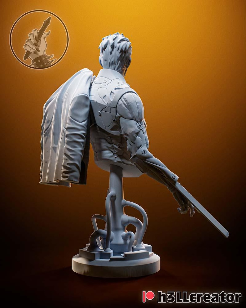 Adam Jensen Bust - Action Figure - Videogames - Resin - PLA - Deus Ex ...