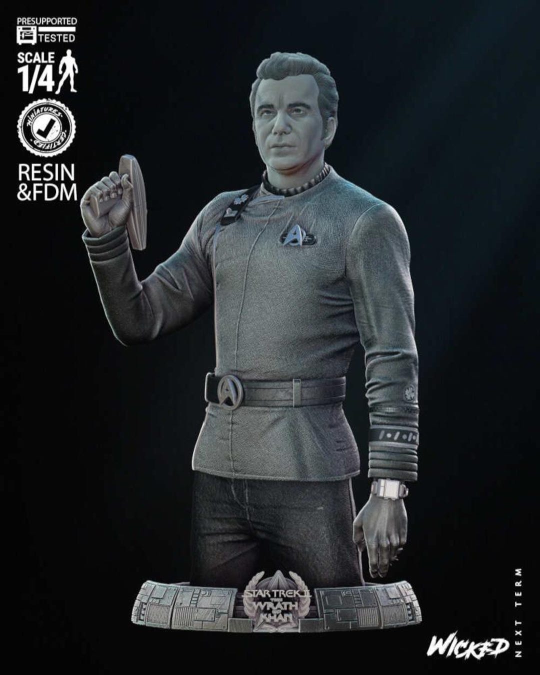 Kirk Bust - Action Figure - Film & TV Series - Resin - PLA - Star Trek ...