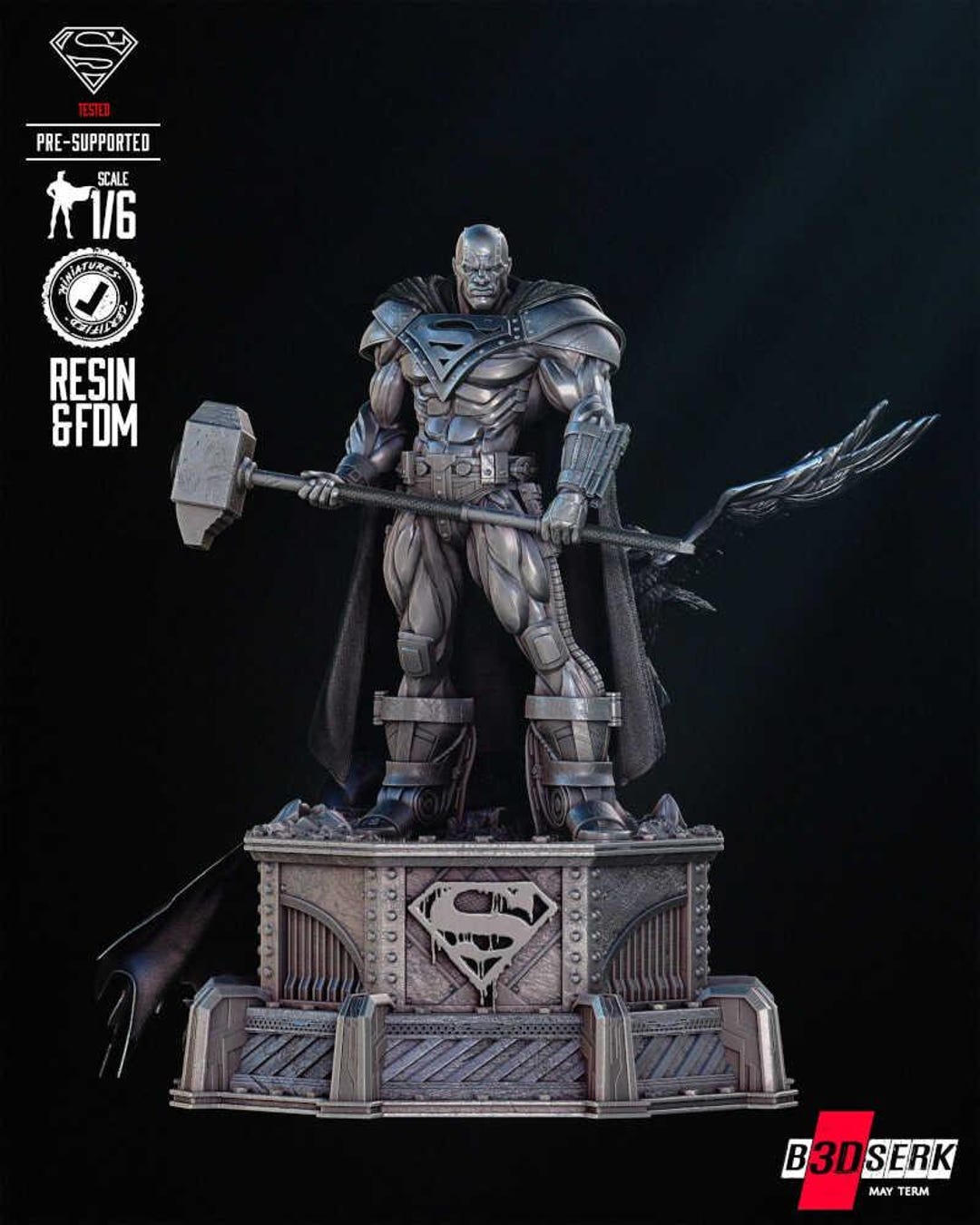 Steel - Action Figure - DC Comics - Resin - PLA - Etsy
