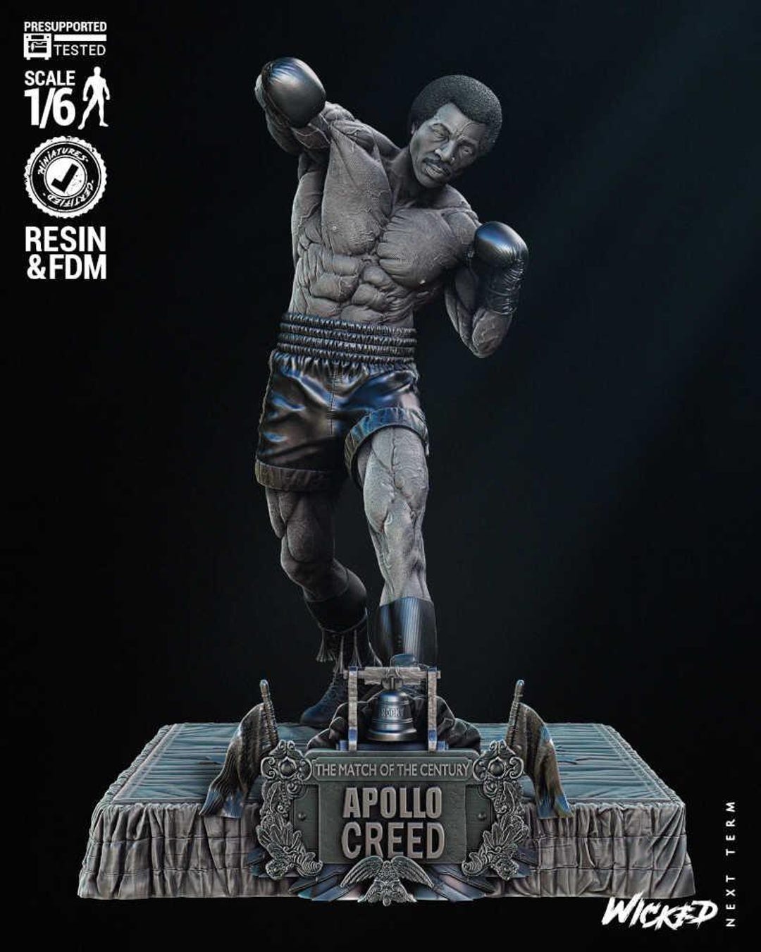 Apollo Creed - Action Figure - Film & TV Series - Resin - PLA - Rocky ...