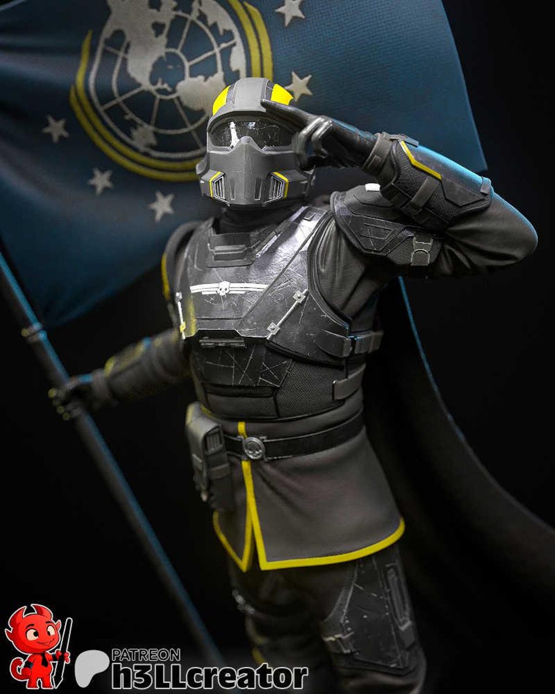 Helldiver - Action Figure - Videogames - Resin - PLA - Helldivers - Etsy