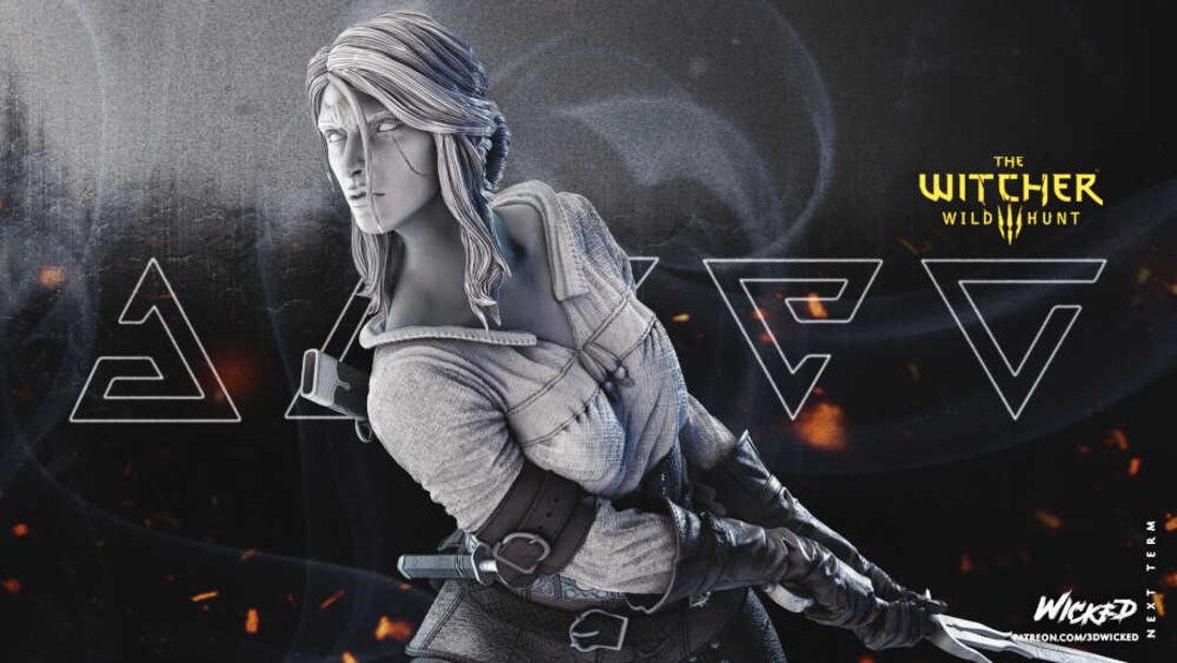 Ciri - Action Figure - Videogames - Resin - PLA - the Witcher - Etsy
