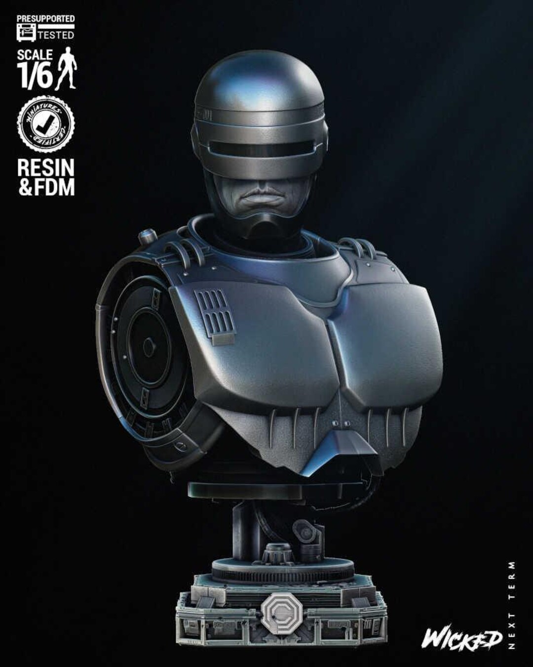 Robocop Portrait Bust - Action Figure - Film & TV Series - Resin - PLA ...