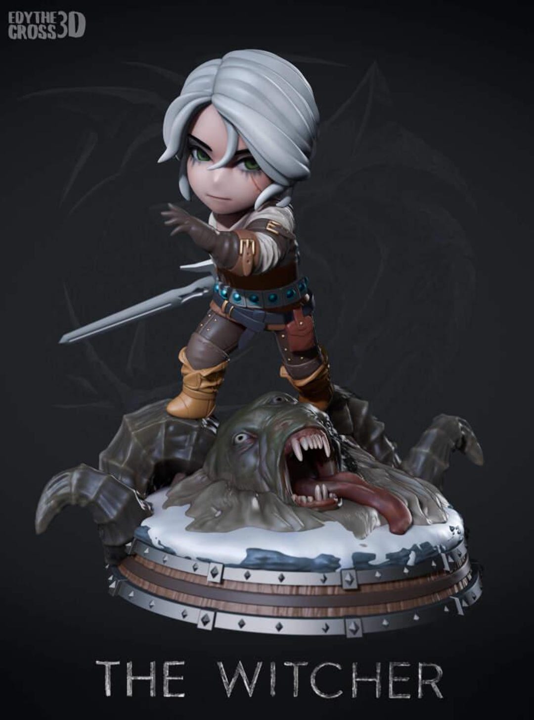 Ciri Chibi Version Action Figure Videogames Resin PLA the Witcher - Etsy