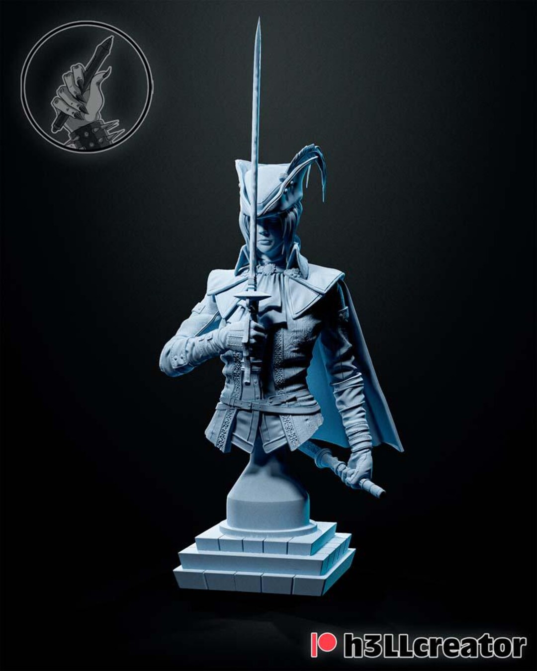 Lady Maria Bust - Action Figure - Videogames - Resin - PLA - Bloodborne ...