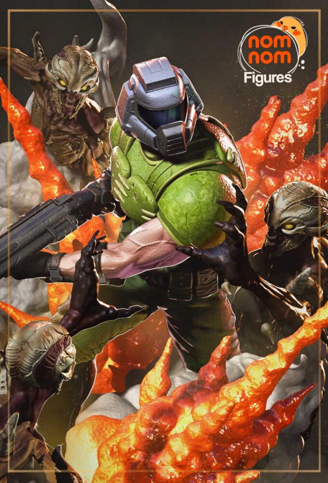 Doom Guy - Action Figure - Videogames - Resin - PLA - Doom - Etsy